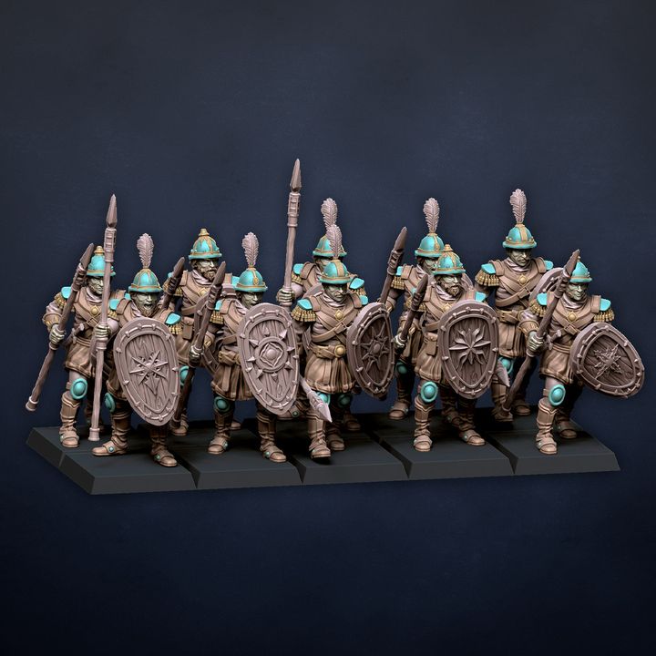 3D Printable Heavy Infantry by Dragon's Lake Miniaturas