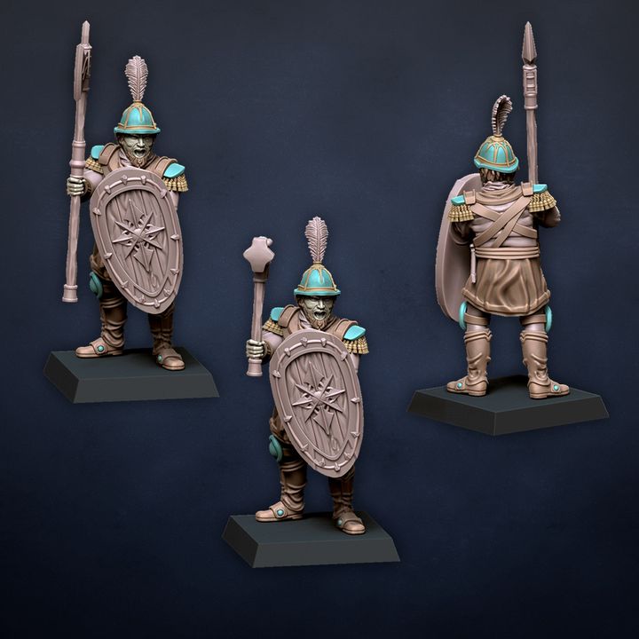 3D Printable Heavy Infantry by Dragon's Lake Miniaturas
