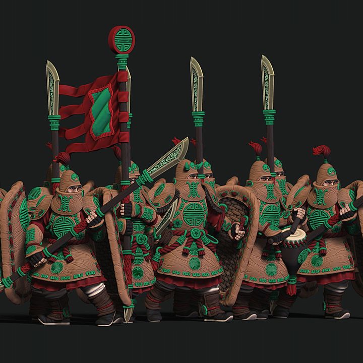 3D Printable Forbidden City Guard - 28/32mm by TheGoodBrick