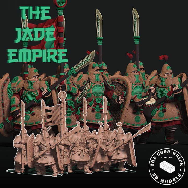 3D Printable Forbidden City Guard - 28/32mm by TheGoodBrick