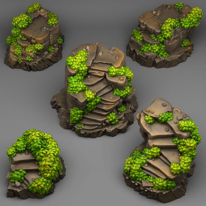 3D Printable ANCIENT MAGIC STAIRS by Fantastic Plants And Rocks