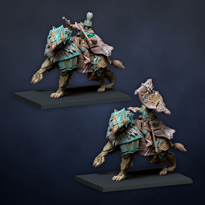 3D Printable Marshal on Young Griffon by Dragon's Lake Miniaturas