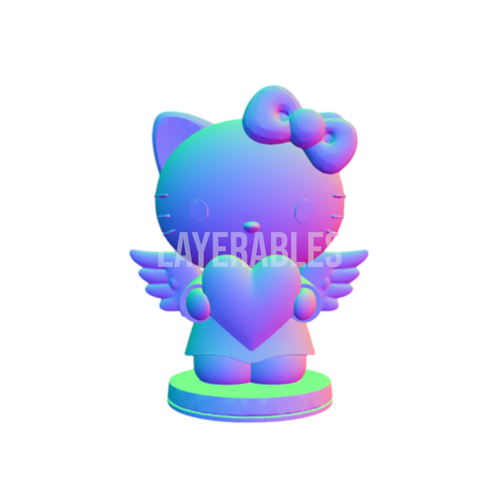 3D Printable Chibi Angel Kitty – 3D Printable STL Figure – Cute ...