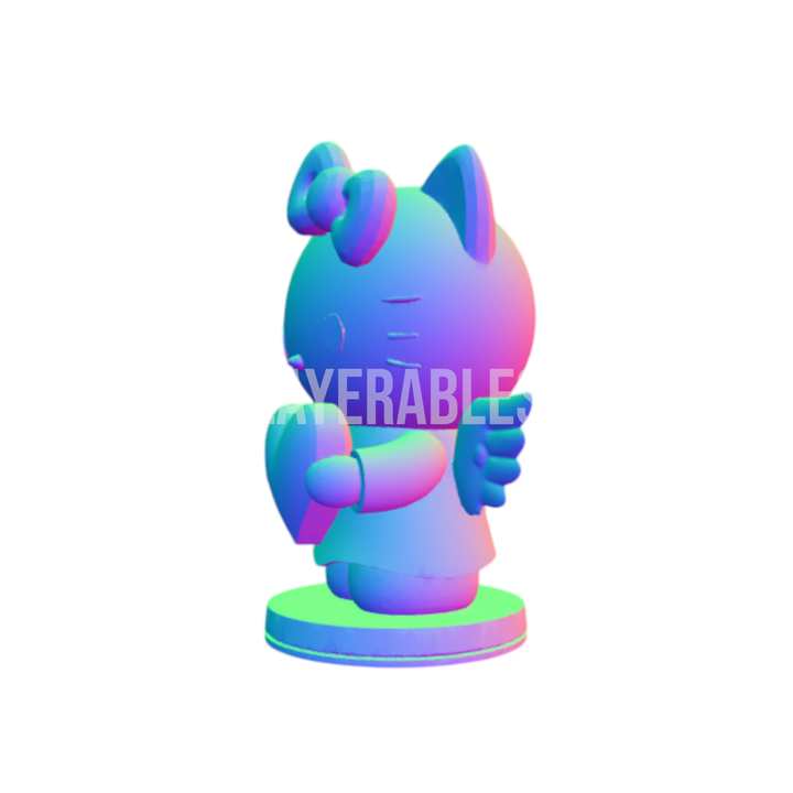 3D Printable Chibi Angel Kitty – 3D Printable STL Figure – Cute ...