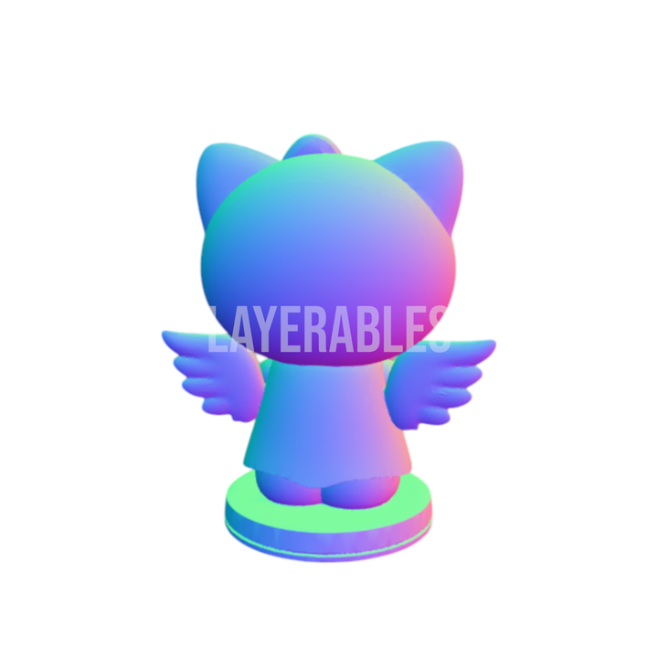 3D Printable Chibi Angel Kitty – 3D Printable STL Figure – Cute ...
