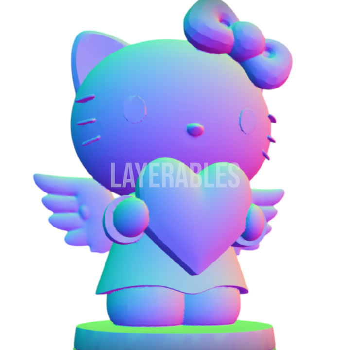 3D Printable Chibi Angel Kitty – 3D Printable STL Figure – Cute ...