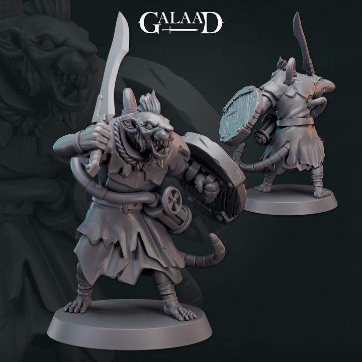 3D Printable Ratfolk release by Galaad Miniatures