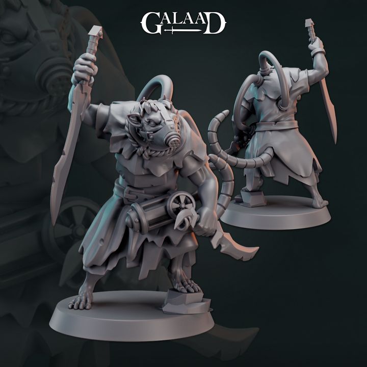 3D Printable Ratfolk release by Galaad Miniatures