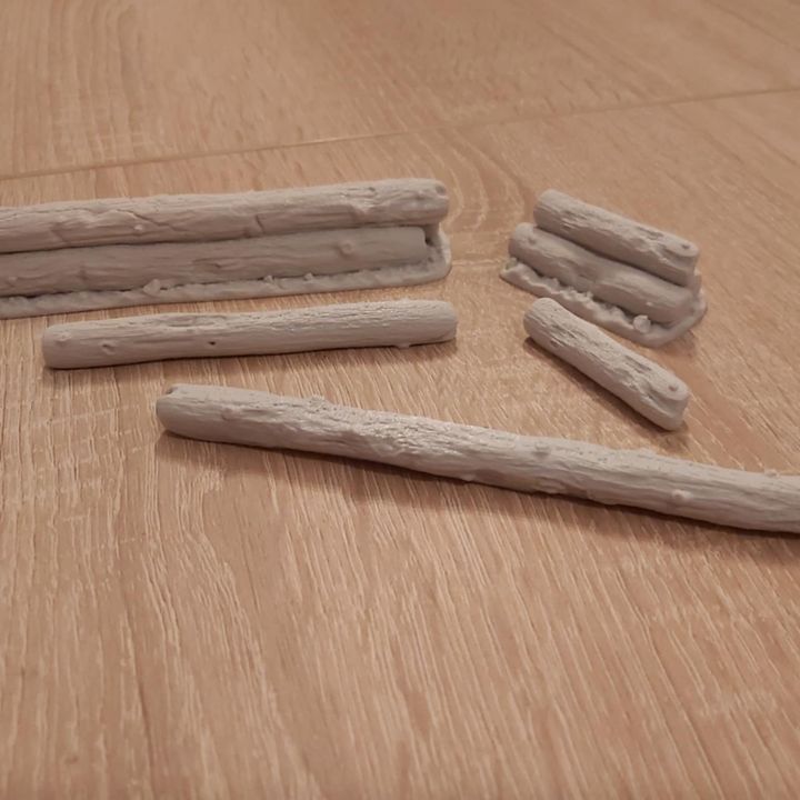 3D Printable Wooden log by HexBrick