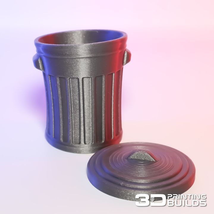3D Printable Mini Trash Can by 3D Printing Builds
