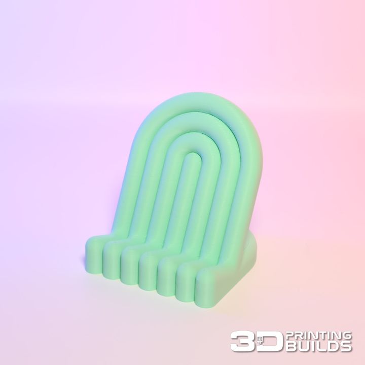 3D Printable Rainbow Phone Stand by 3D Printing Builds