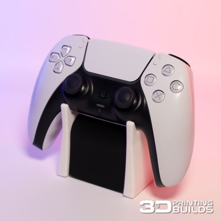 3D Printable PS5 Controller Stand, Single by 3D Printing Builds