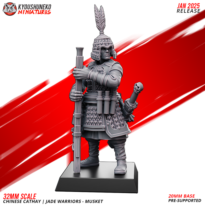 3D Printable Jade Warriors - Musket | Chinese Cathay by Kyoushuneko ...