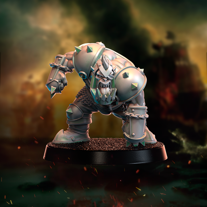 3D Printable Orc Pirate Blocker 1 by Punga Miniatures