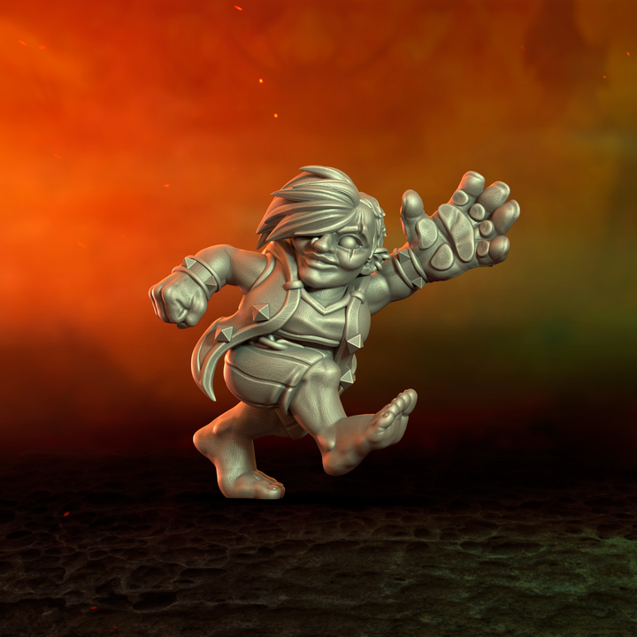 3D Printable Chaos Halfling Catcher 2 by Punga Miniatures