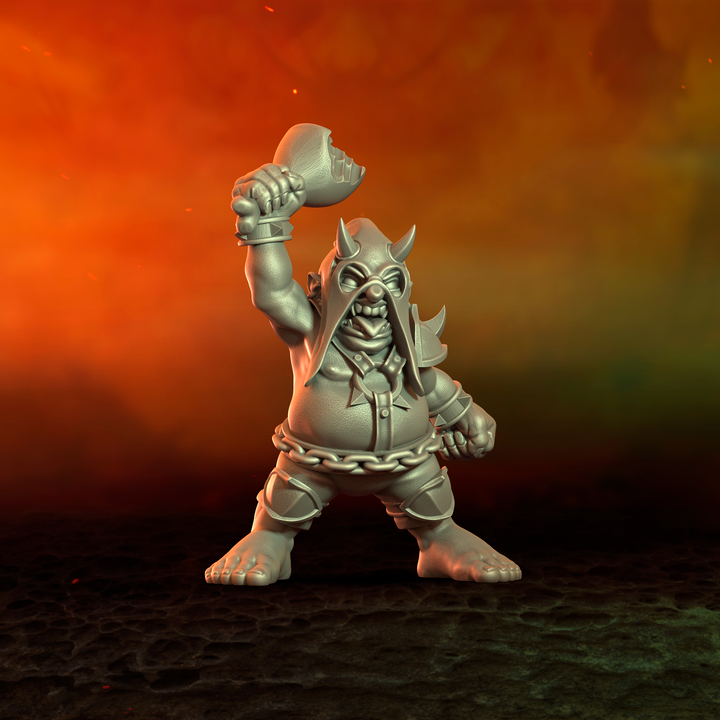 3D Printable Chaos Halfling Line 1 by Punga Miniatures