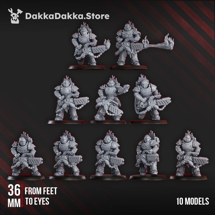 3D Printable Ignisaurus Clan Team Ignitium (x10) by dakkadakka.store