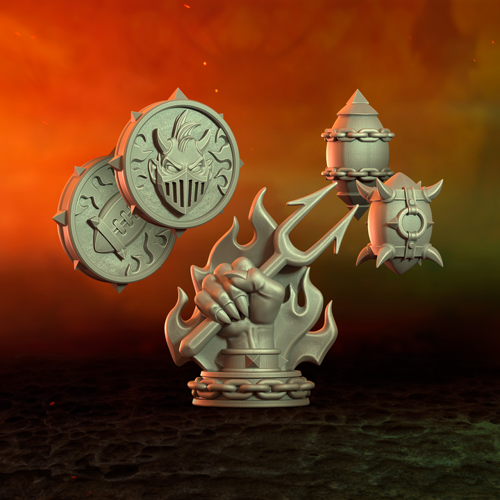 3D Printable Chaos Halflings Markers by Punga Miniatures