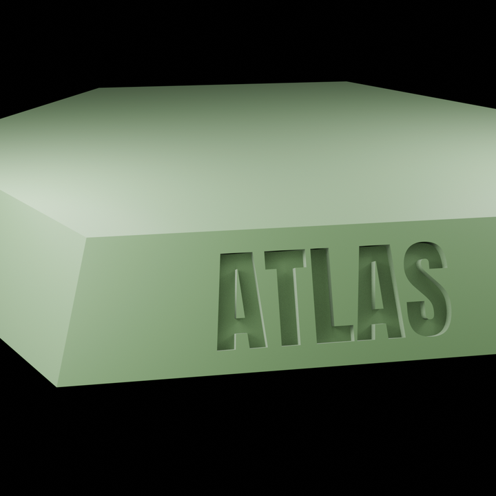 3D Printable Atlas Battletech Hex Base by James Hall