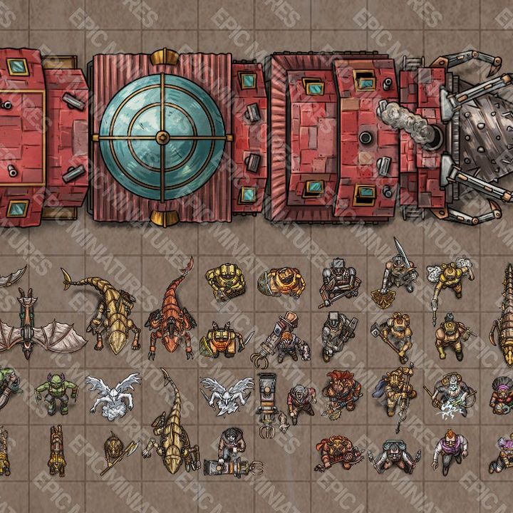 3D Printable Steam Inventions Virtual Tabletop Token Set / VTT Tokens ...