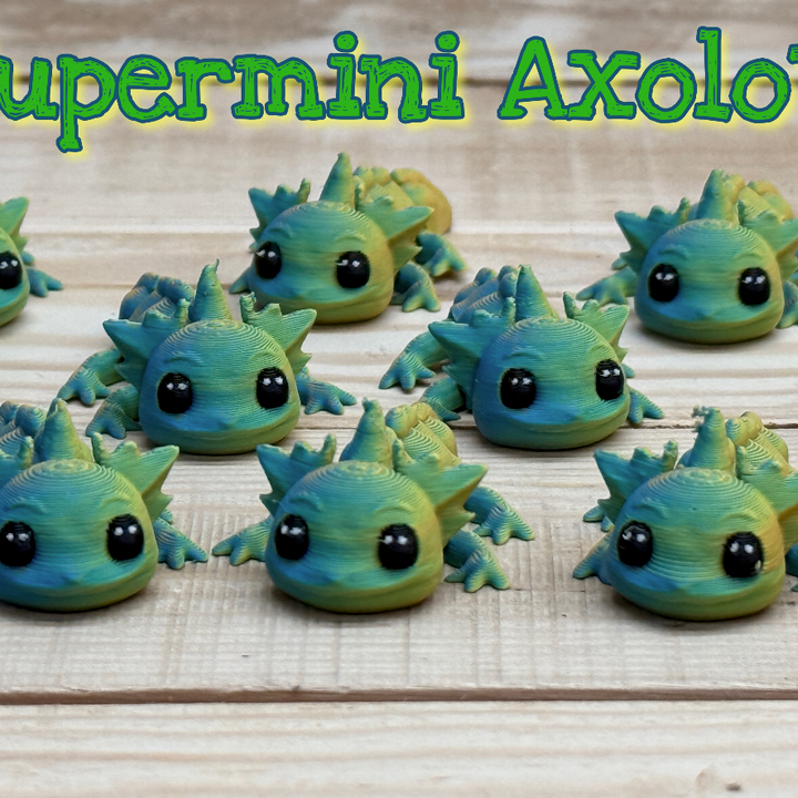 3D Printable Super Mini Axolotl by ENIQUE3D