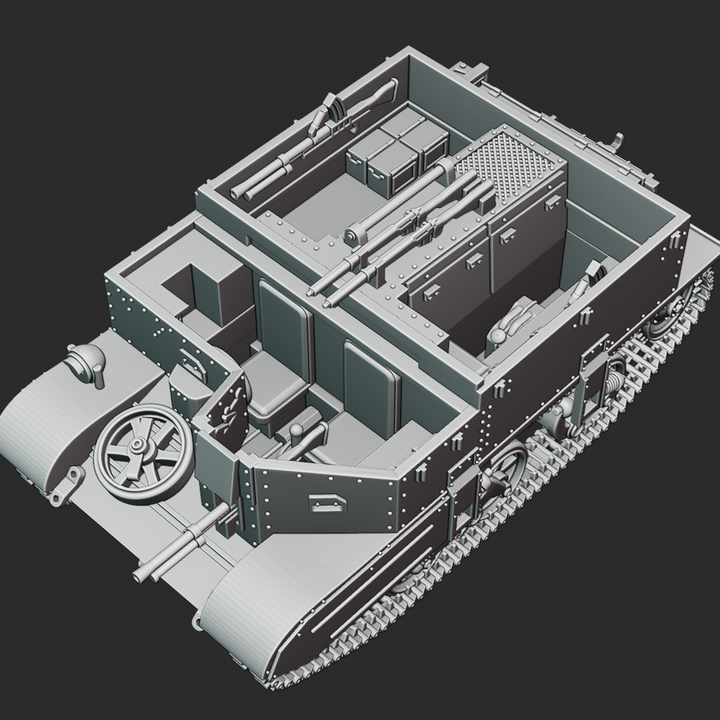 3D Printable Bren Gun Carrier (Universal Carrier) (UK, WW2) by Wargame3d