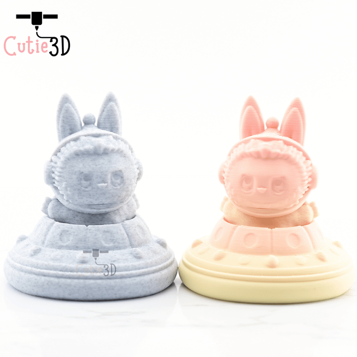 3D Printable Cutie3D Twisty Clicker Fidget Alien Labubu In UFO Keychain ...
