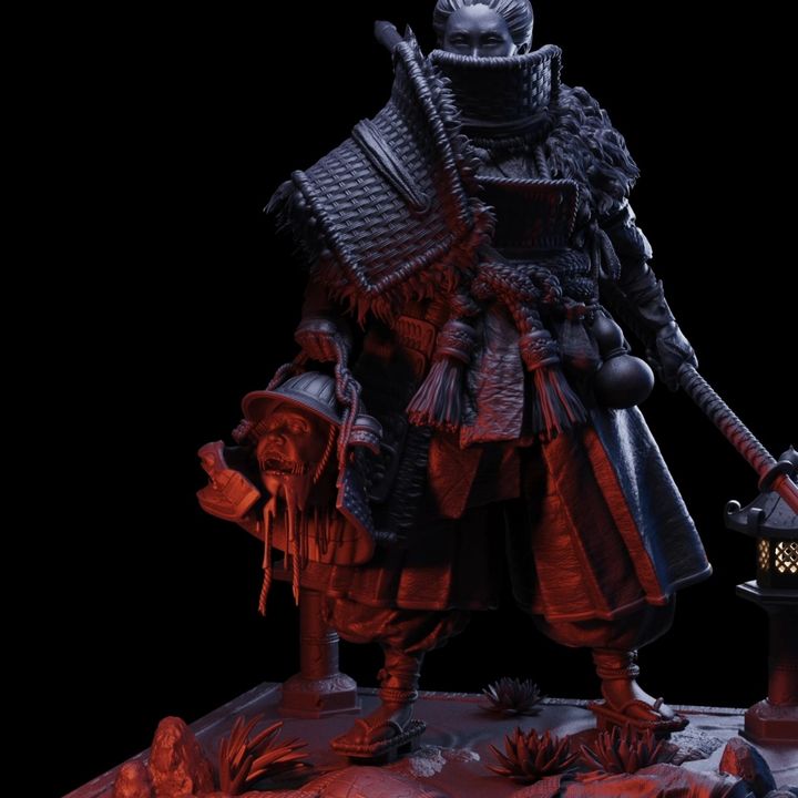 3D Printable Kuchisake-Onna - The Scarlet Specter by Black Forge Games