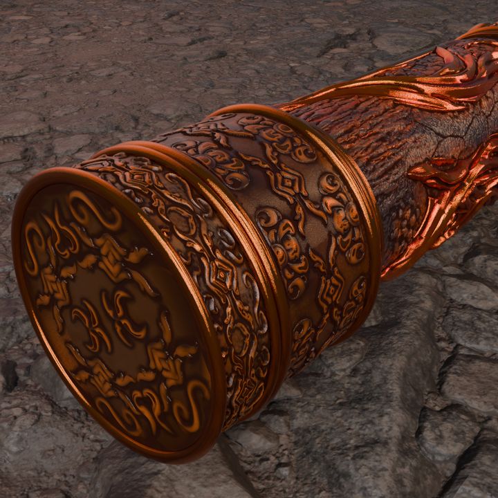 3D Printable Epic Playmat tubes: Fire Theme by Mojibake Collectibles