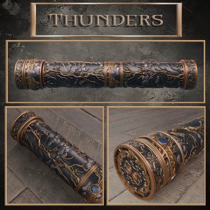 3D Printable Epic Playmat tubes: Thunders Theme by Mojibake Collectibles