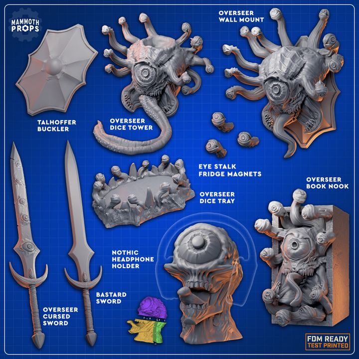 3D Printable Overseer Wall Mount by Mammoth Props