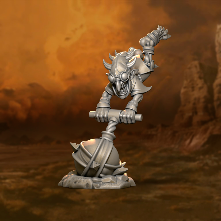 3D Printable Night Goblin Fanatic by Punga Miniatures