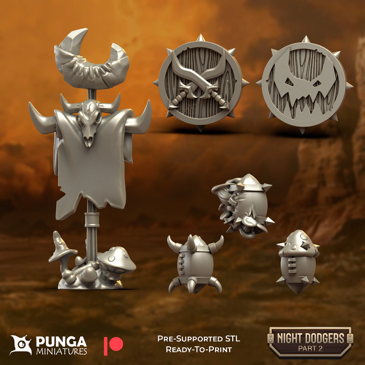 3D Printable Night Goblin Markers by Punga Miniatures