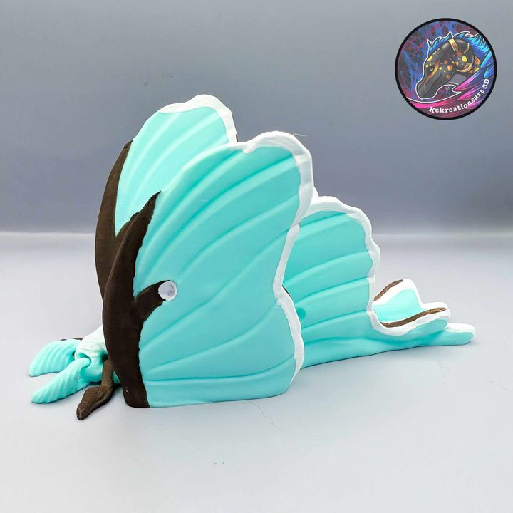 3D Printable Flexi Luna Moth by Kirsten M