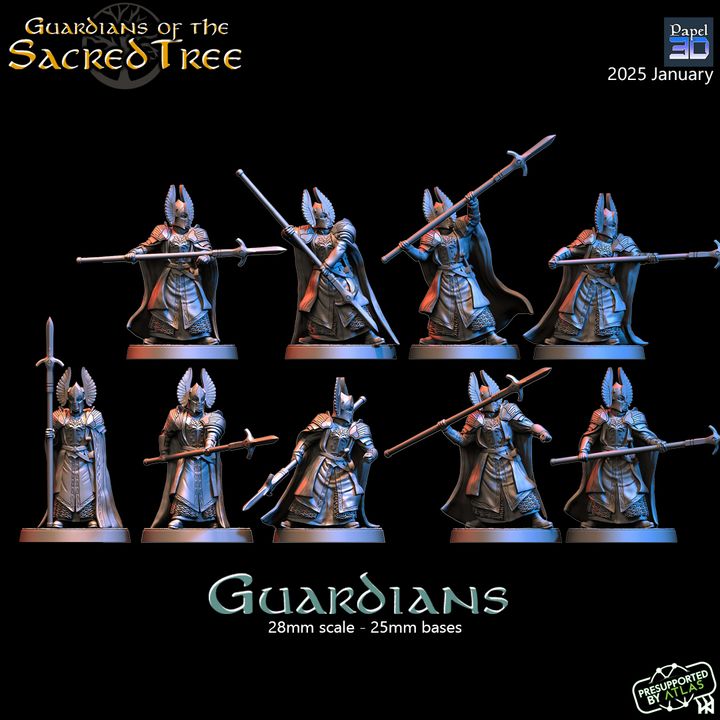 3D Printable Guardians by Papel 3D