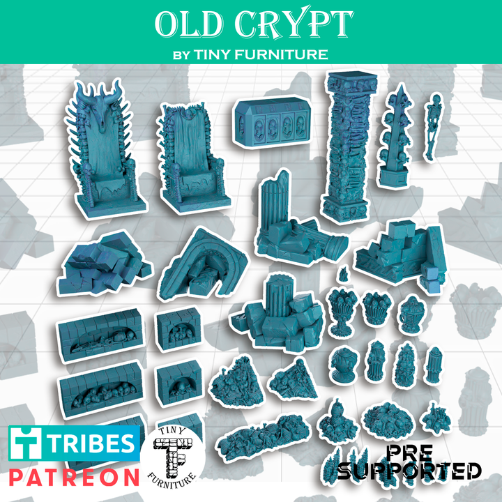 3D Printable Old Crypt by Tiny Furniture