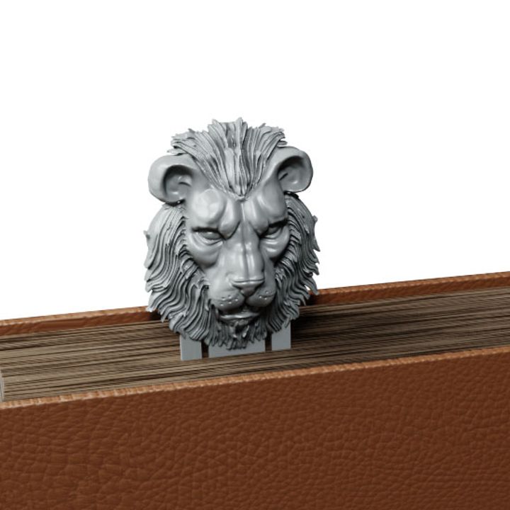 3D Printable Lion Bookmark by Crosslances
