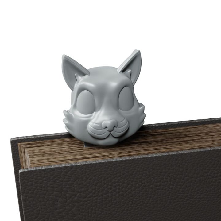3D Printable Cat Bookmark by Crosslances