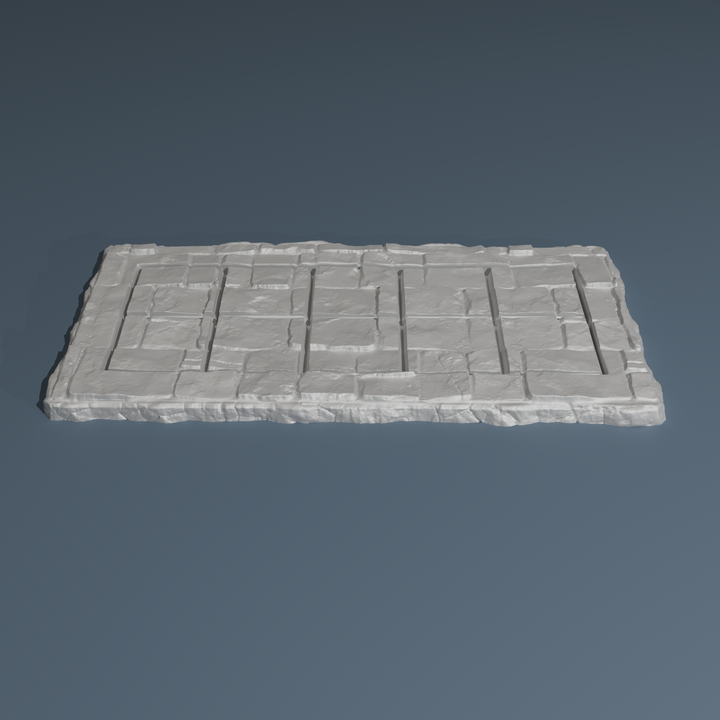 3D Printable Stone Tiles Square Bases by HexBrick