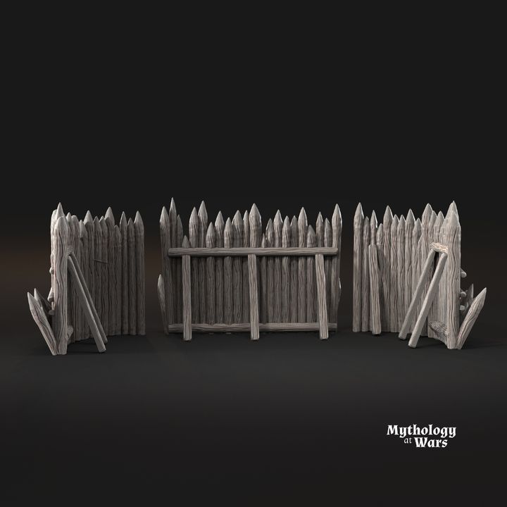 3D Printable Assets of Wooden Fences | Scenery | Mythology at Wars by ...