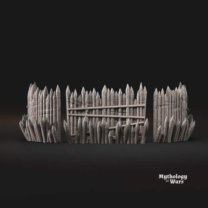 3D Printable Assets of Wooden Fences | Scenery | Mythology at Wars by ...