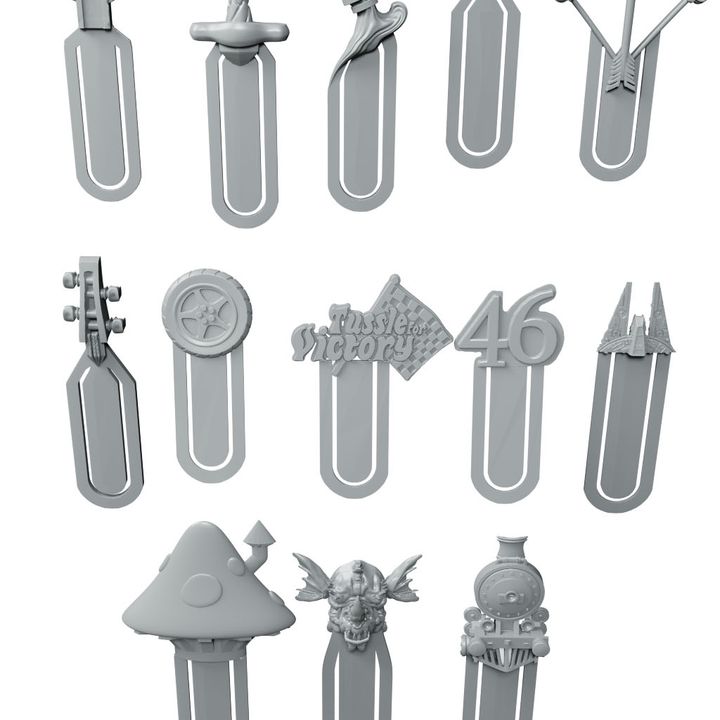 3D Printable Bookmarks Pack by Crosslances