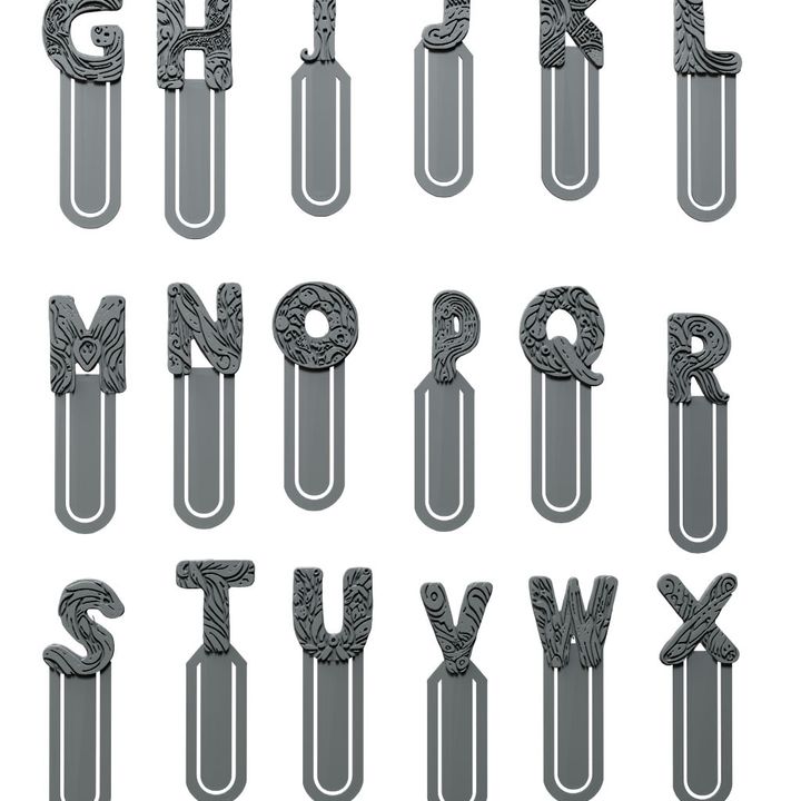 3D Printable Letters Bookmark by Crosslances