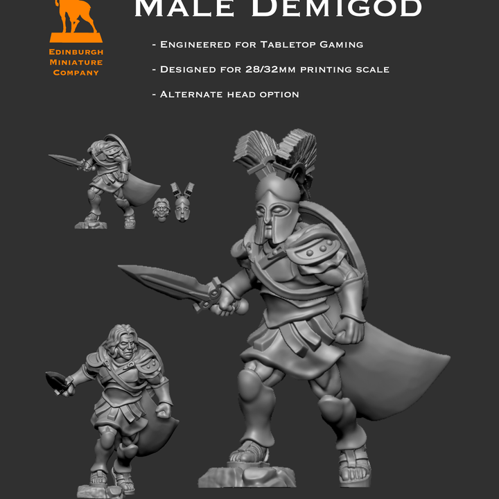 3D Printable Erebos male Demigod by Edinburgh Miniature Company