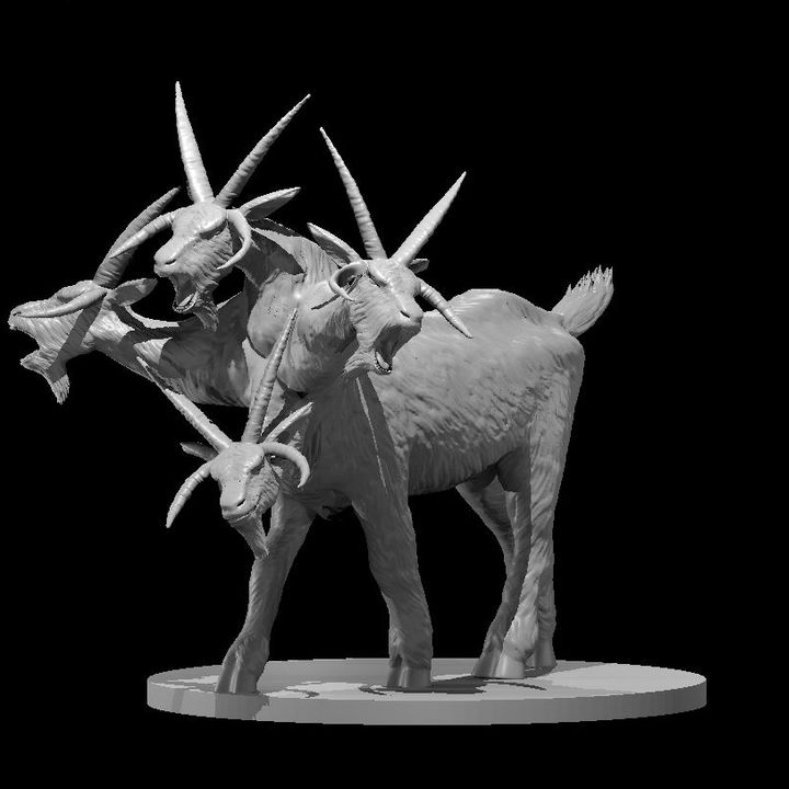 3D Printable Goat Hydra by Miguel Zavala