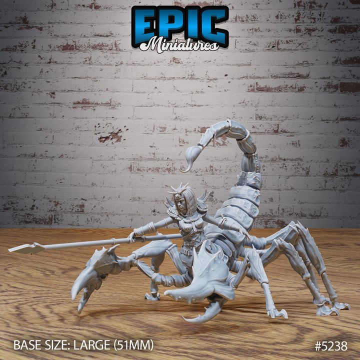 3D Printable Scorpion Centaur Lady Spear / Sand Arachnid Hybrid ...