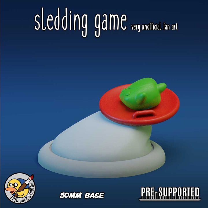 3D Printable sledding game - very unofficial fan art by Mike "Epic Duck ...
