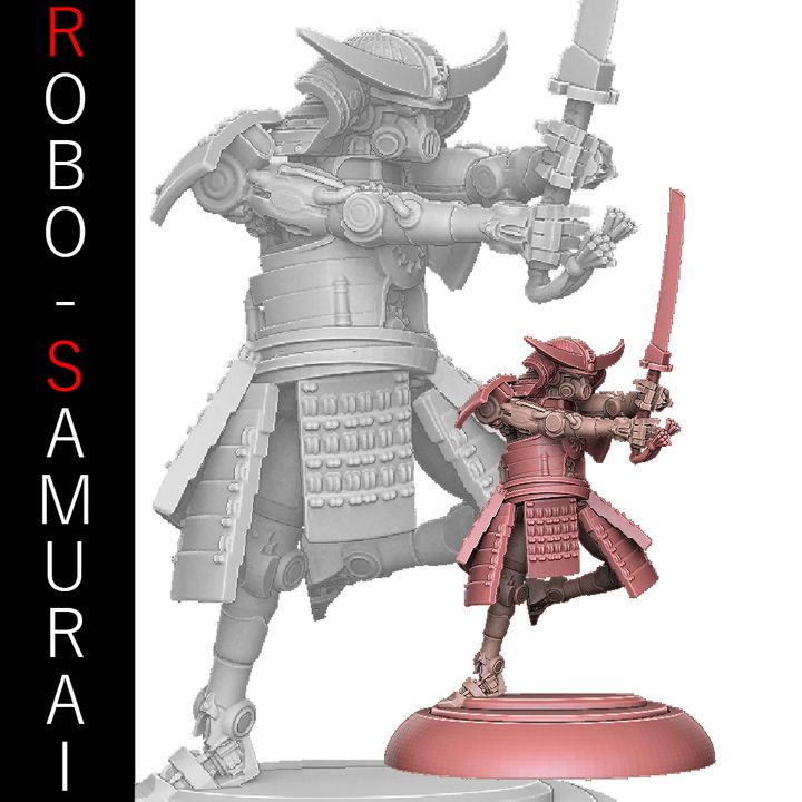 3D Printable Robo Samurai Mk 6 by Sharedog Miniatures