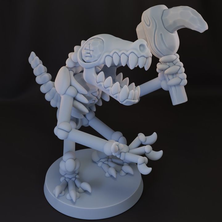 3D Printable Undead Kobold with wooden Pick by The Cackling Kobold Company