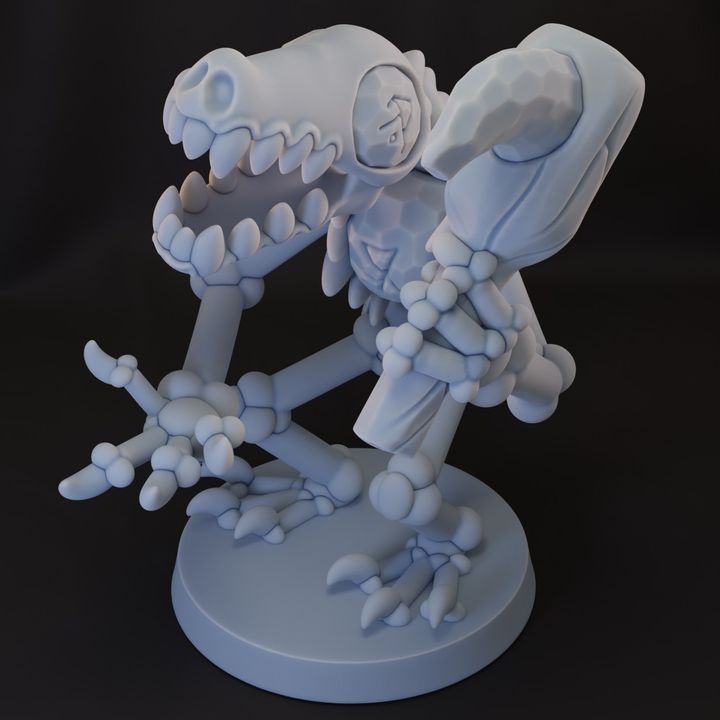 3D Printable Undead Kobold with wooden Pick by The Cackling Kobold Company